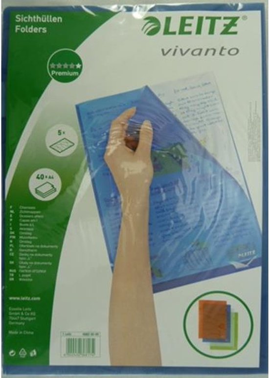 zichtmap vivanto a4 s/5 leitz | bol