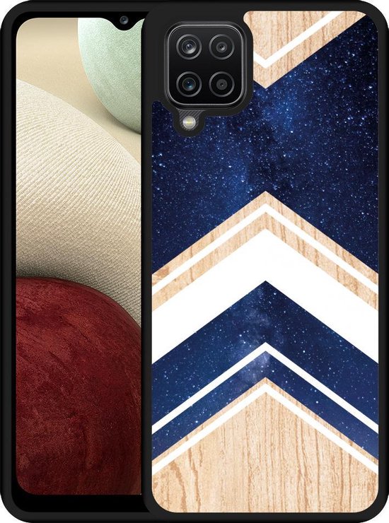 Samsung Galaxy A12 Hardcase hoesje Space wood - Designed by Cazy | bol.com