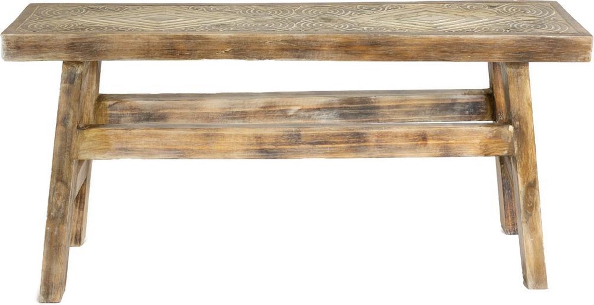 Liviza Houten bankje mesia 50 cm hoog - bankje hout slaapkamer ...