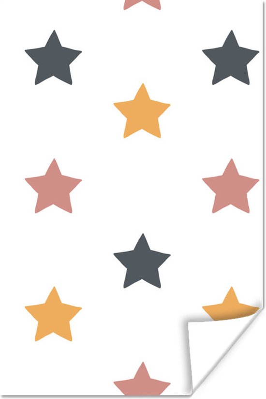 Poster Kinderen - Sterren - Patroon - 60x90 cm | bol