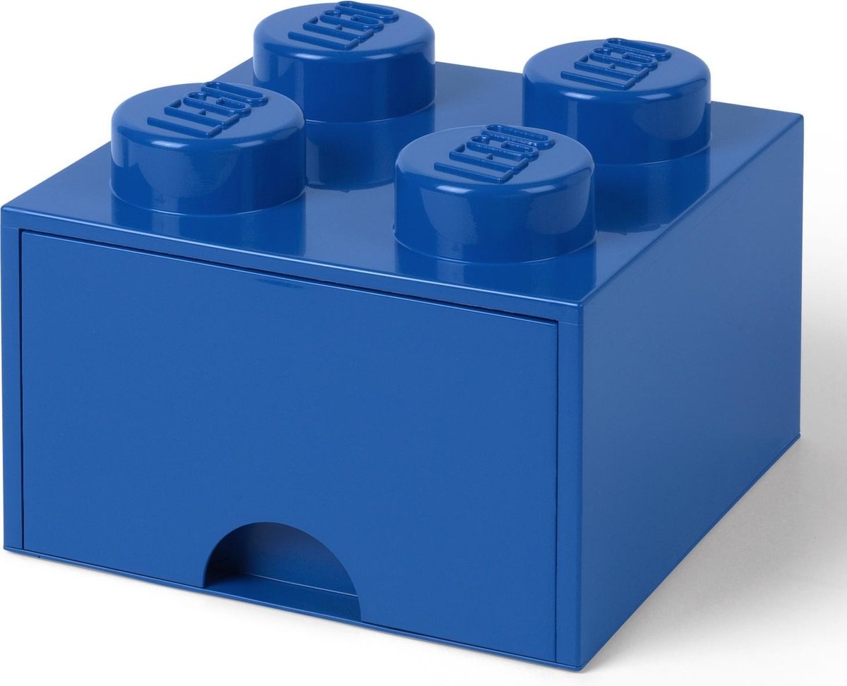 bol.com | LEGO Brick 4 Opbergbox - Kunststof - Blauw