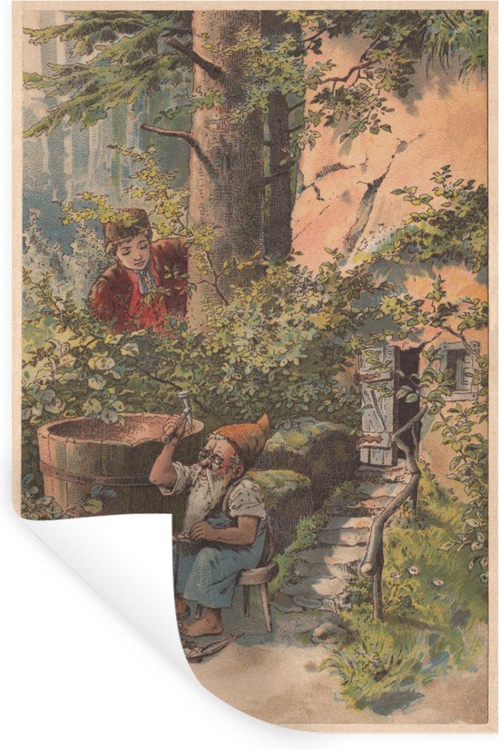 Muurstickers - Sticker Folie - Illustratie van een kabouter - 80x120 cm ...