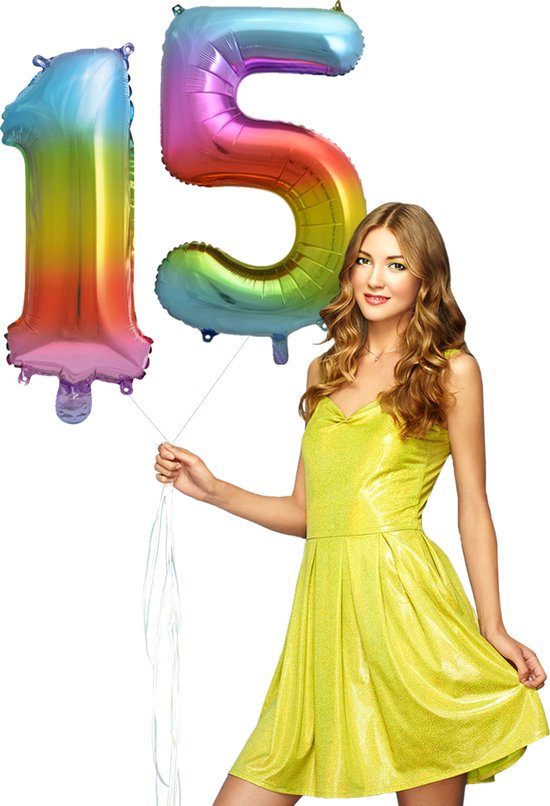 Regenboog cijfer Ballon 15. | bol.com
