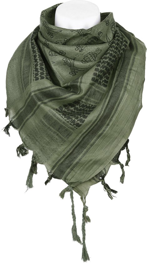 101 INC - PLO scarf grenade + swords (kleur: Zwart/Groen / maat: NVT) | bol