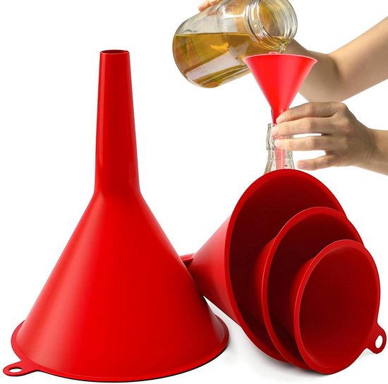 4 Pieces Plastic Filter Funnel Set 55-125 mm - Kitchen Laboratory Car ...