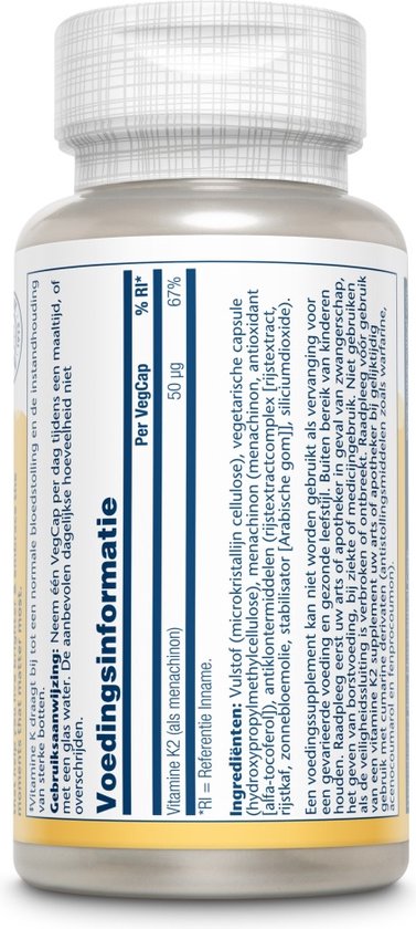 Solaray Vitamine K2 30 Capsules | bol