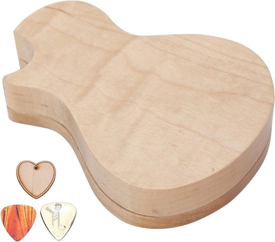 Pick Holder Case - 3 Guitar Picks - Guitar Shaped Box - Personalized ...