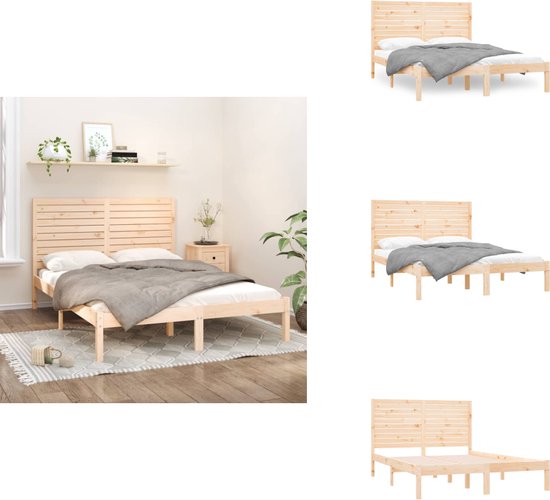 vidaXL - Bedframe - massief - hout - 120x200 - cm | bol