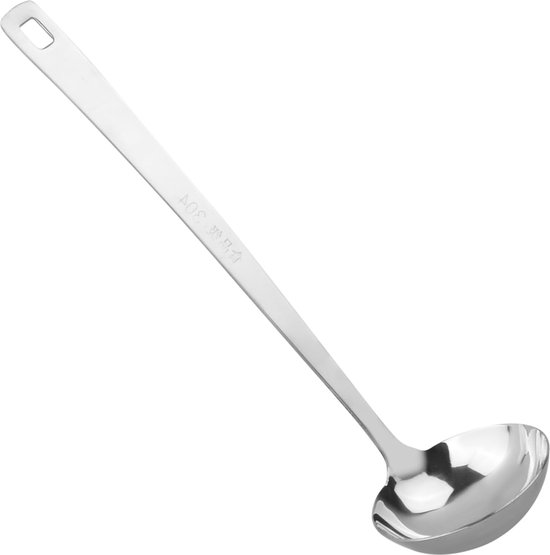 JGS ® Robuuste RVS Soeplepel met Lange Steel en Ophanghaak voor Keuken ...