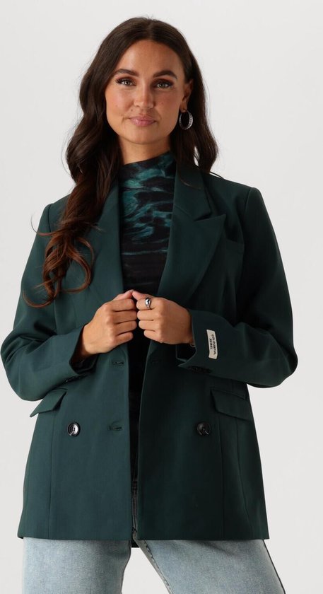 Colourful Rebel Rikki Uni Double Breasted Blazer Blazers Dames - Groen - Maat S | bol