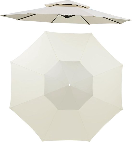 Vervangende parasolhoes - dubbele top - anti-ultraviolette overkapping ...