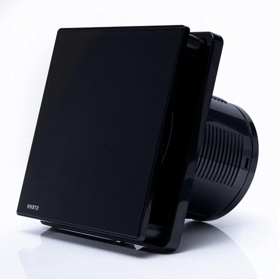 100mm Silent Air Extraction - Bathroom Ventilation - Black Hood 100mm ...