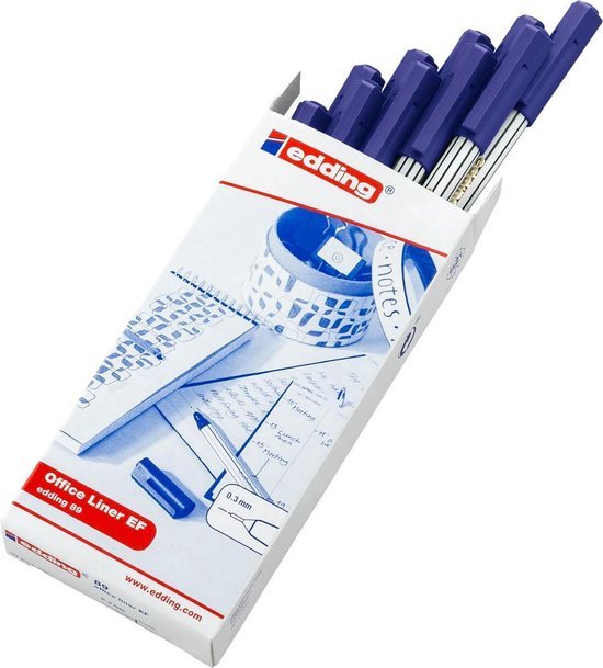 Edding Fineliner Edding 89 Office Liner Ef Blauw 0.3 Mm 4-89003 1 Stuks ...