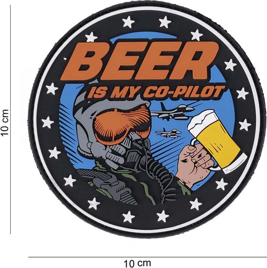 Embleem 3D PVC Beer is my Co-pilot | bol