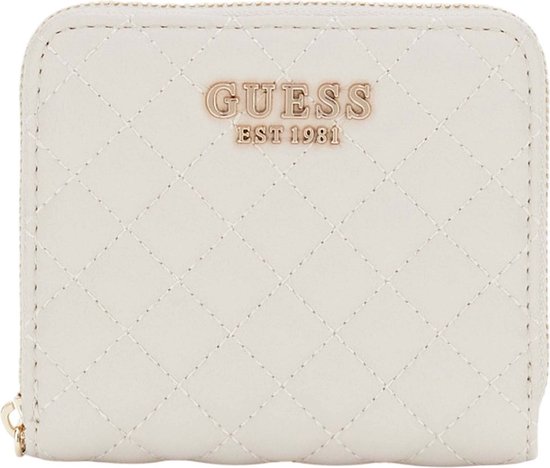 GUESS Portemonnee Eco Rianee SLG Zip Around Wallet Stone Lichtgrijs | bol