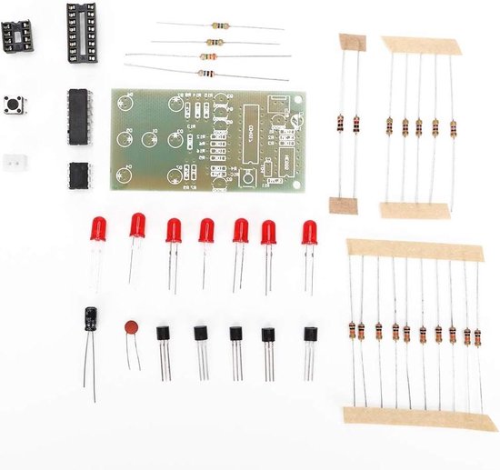 Elektronische dobbelstenen kit - Circuit met 7 LED's - DIY voor de lol ...
