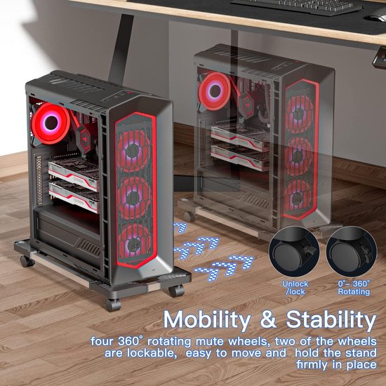 Support universel pour PC de bureau - Support CPU réglable avec ...