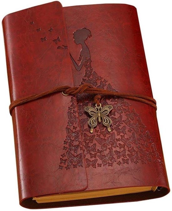 Dagboek - Dagboek met Slot Vintage-Stijl Spiraalbinding Schetsboek ...