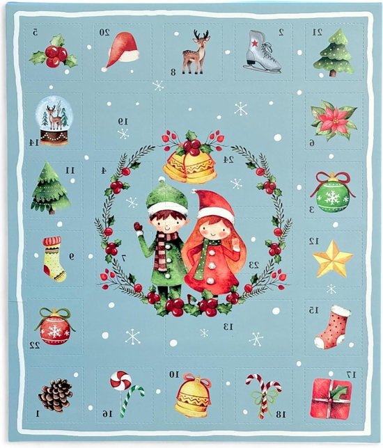 Zelf te vullen Adventskalender - Klassiek kerstmotief - 31 x 375 x 23 ...