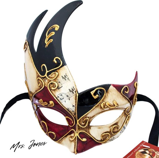 Mrs. Jones Handgemaakt Venetiaans Masker Oogmasker Colombina Balmasker ...