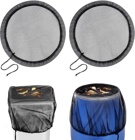 Mesh Rain Barrel Cover - 2 Pieces | 95cm Rain Tub Net - Adjustable ...