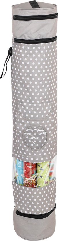 HI Inpakpapier opbergtas - grijs met stippen - 17 x 74 cm ...