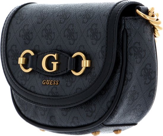 GUESS Schoudertas Avondtas Izzy Mini Crossbody Flap Coal Logo ...