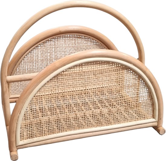 Krantenmand van rotan Tijdschriftenhouder Tijdschriftenmand ALOR | bol
