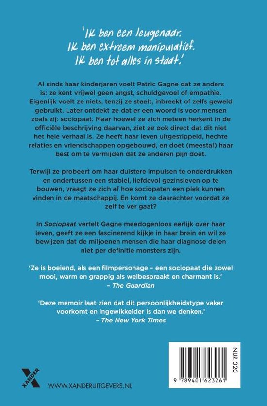 Sociopaat, Patric Gagne | 9789401623261 | Boeken | bol