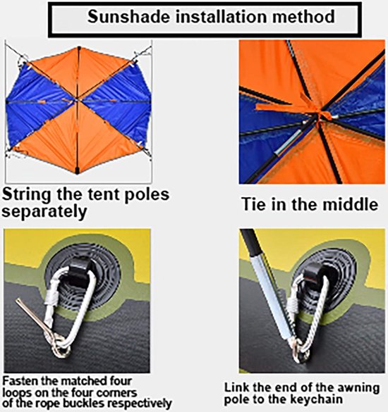 Opblaasboot luifels tent - opvouwbare luifel - opblaasbare kajakluifel ...