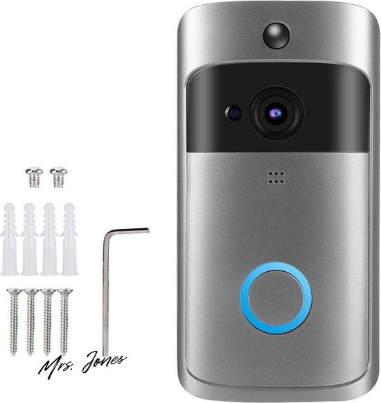 Mrs. Jones HD video-intercom smart wifi draadloze deurbel toegangssysteem voor... | bol