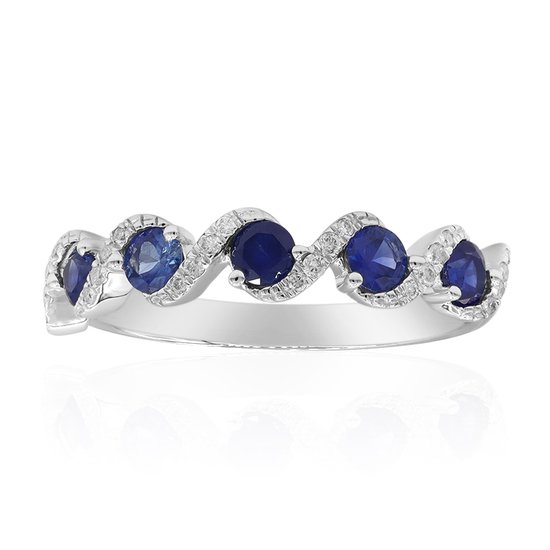 Gouden ring met Blauwe Ceylon saffieren | bol