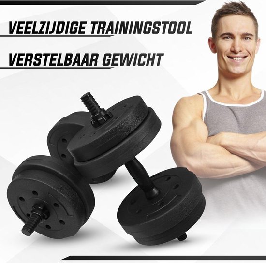 Fitby Dumbell set - Verstelbare gewichten - Halterset - Fitness - 10 kg ...