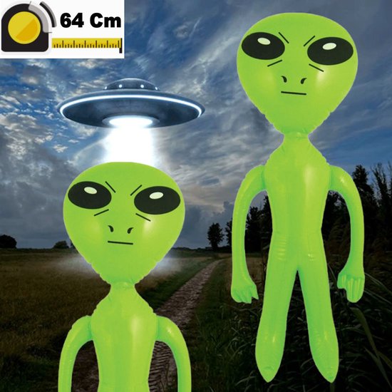Henbrandt - Opblaasbare Alien - 64 Cm - Opblaas Ruimtewezen - Buitenaards Wezen... | bol