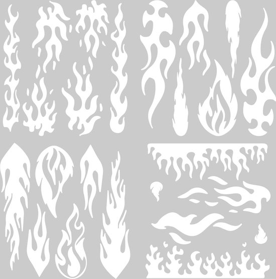 4 vellen reflecterende stickers van vinyl voor auto - vuur waterdicht ...