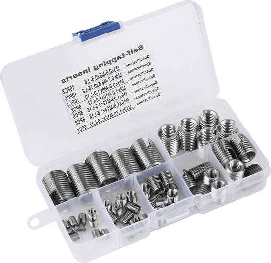 Invoegmoeren schroef van roestvrij staal 50 stuks - M3 M4 M5 M6 M8 M10 M12 Helicoil... | bol