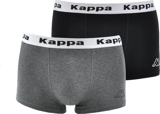 Kappa - Zarry Boxer 2-Pack - Set Boxershorts - S - Grijs/Zwart | bol