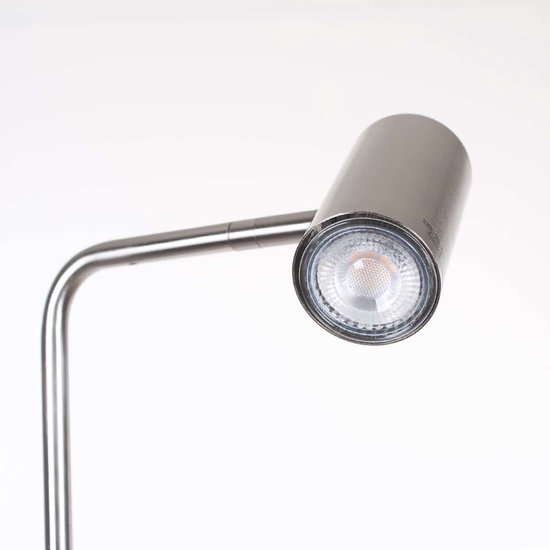 Staal leeslamp design 1 lichts Burgos met 3 standen | bol.com