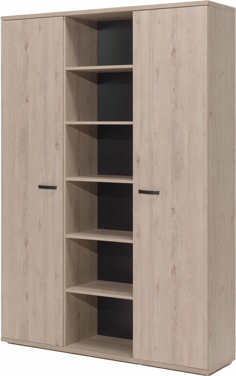 Grote kantoorkast Newton Eiken - Breedte 160 cm - Hoogte 222 cm ...
