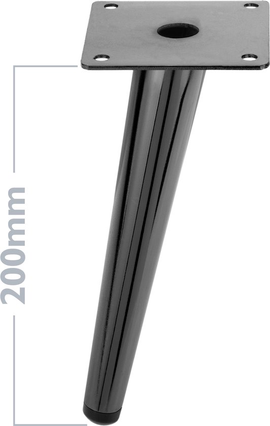 PrimeMatik - Set van 4 meubelpoten met conische vorm en ...