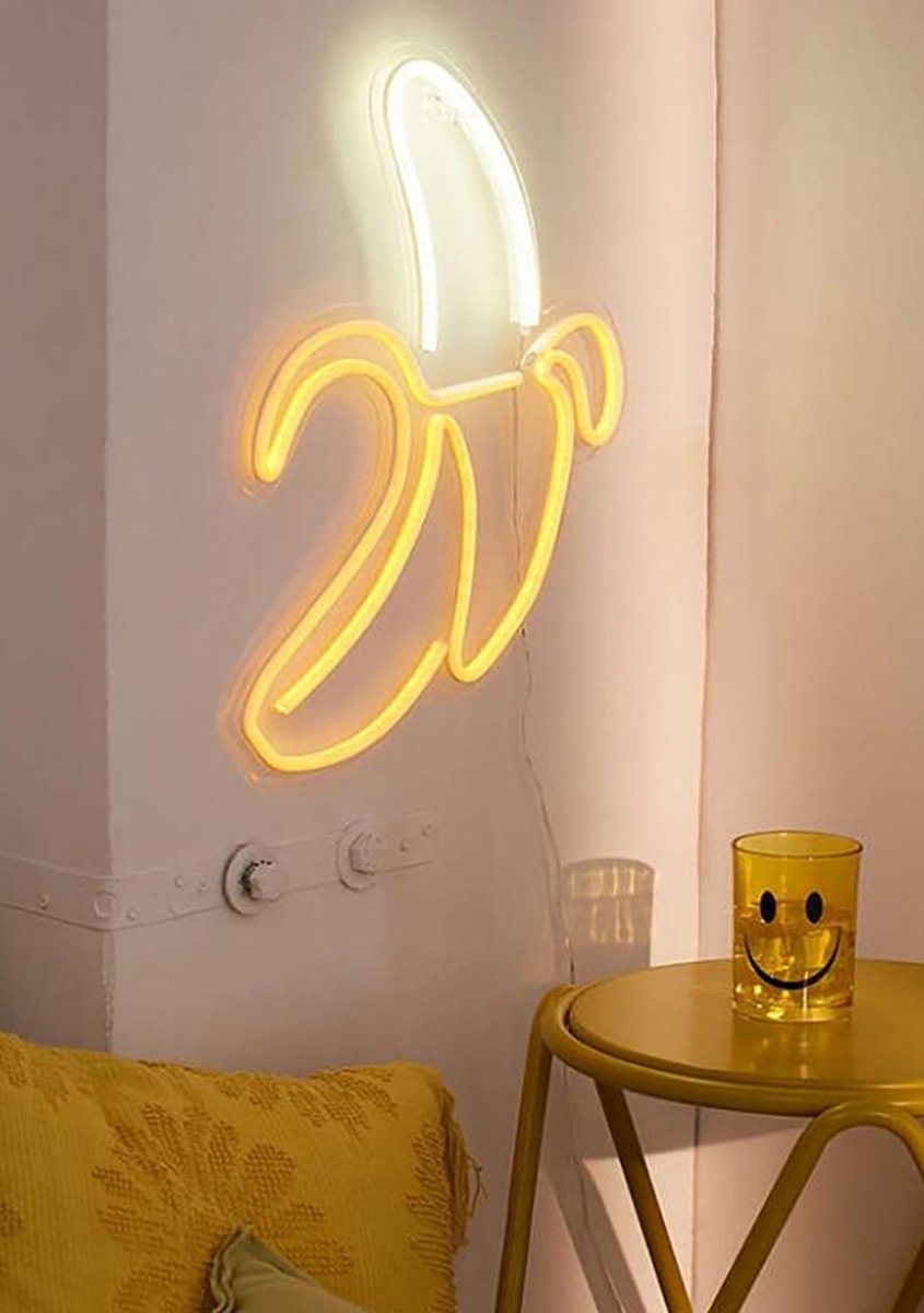 OHNO Neon Verlichting Banana - Neon Lamp - Wandlamp - Decoratie - Led ...