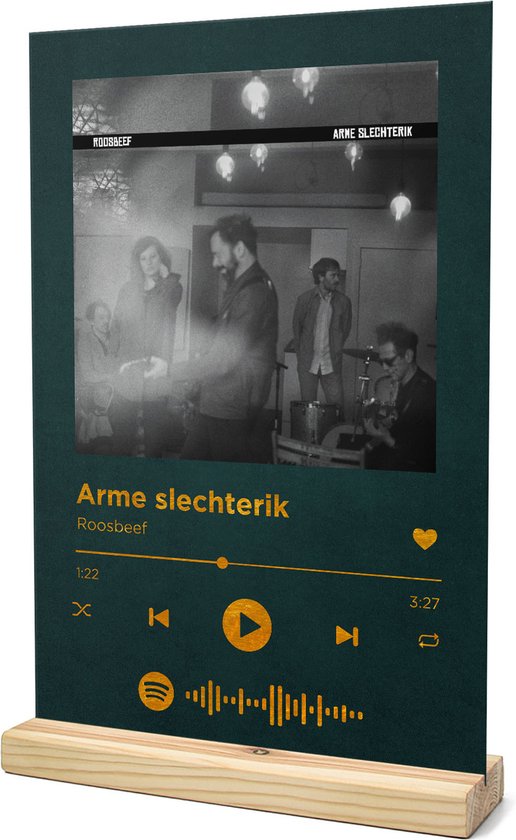 Songr Spotify Muziek Bordje - Arme slechterik - Roosbeef - 20x30 ...