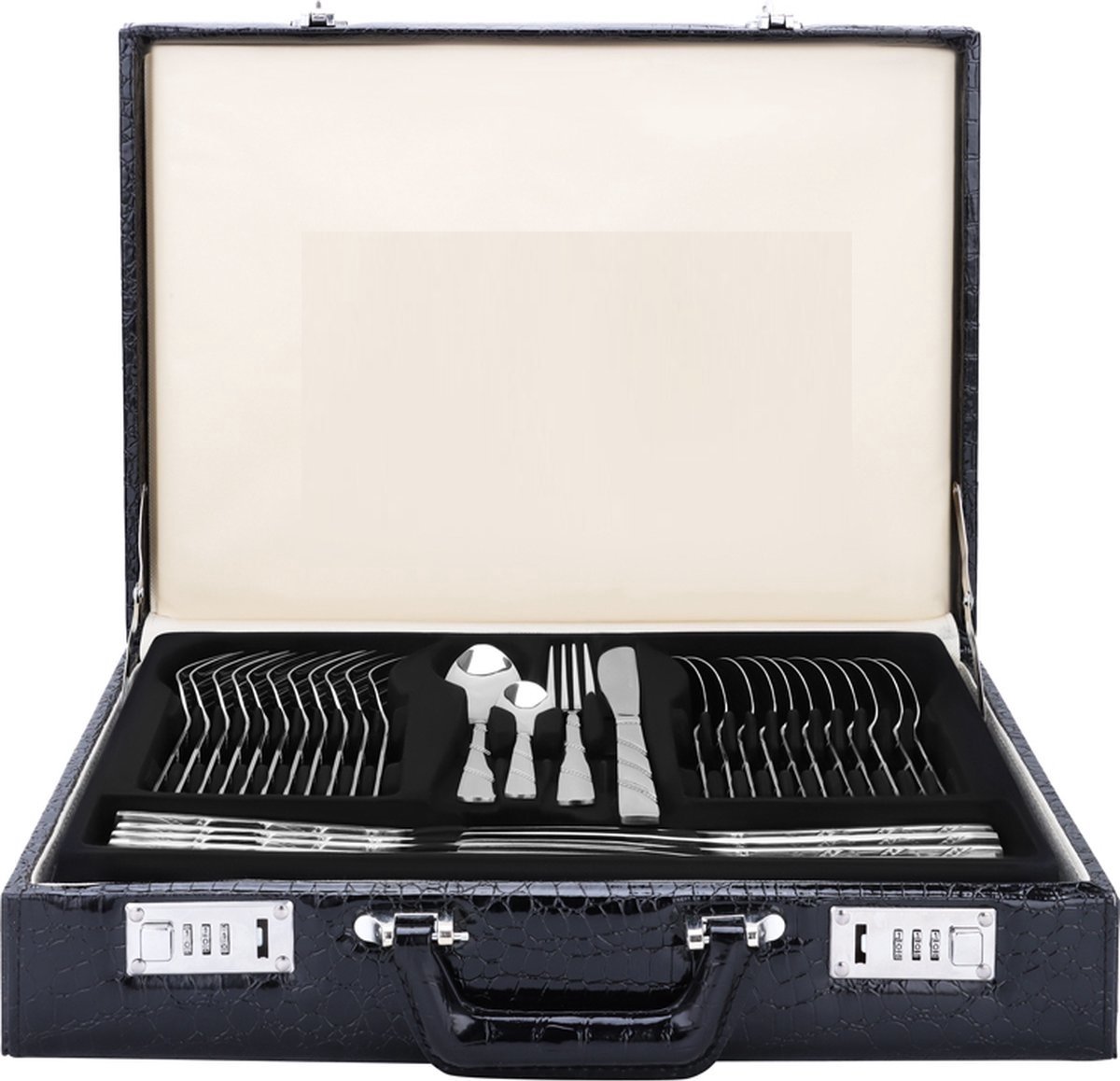 Swiss Home | Bestekset - 12 persoons - 72-delig - Luxe Opbergkoffer ...