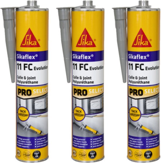 Set van 3 SIKA Sikaflex 11 FC Evolution mastieklijmen - Wit - 260g ...