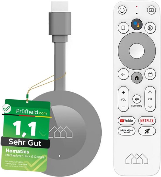 4K Ultra HD TV Stick met Google TV, Chromecast en Spraakbediening | bol