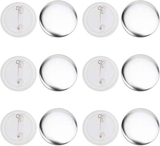 100 Sets Badge Pin Button Parts - 37mm Badge Making Supplies voor DIY ...