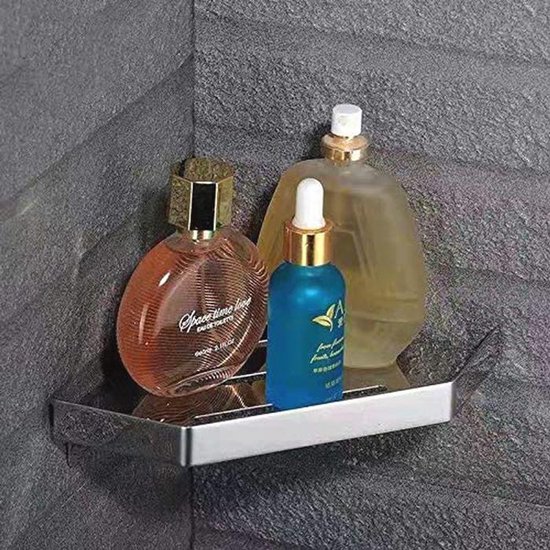Hoekige Wandplank voor Toilet en Badkamer van Roestvrij Staal ...