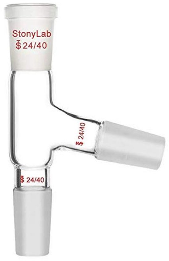 stonylab 3-Way Glass Adapter, Distilling Adapter with 24/40 Connections ...