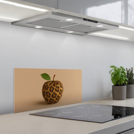 Spatscherm 70x30 cm - Zelfklevende achterwand Appel - Panter - Blaadje ...