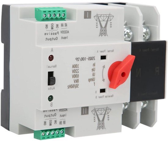 Automatische omschakelaar Controller ZGQ5-100/2P 220V - 2-wegs Selector ...